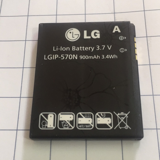 Pin LG Lgip-570n dành cho điện thoại Gd580 900mAh | Shopee Việt Nam