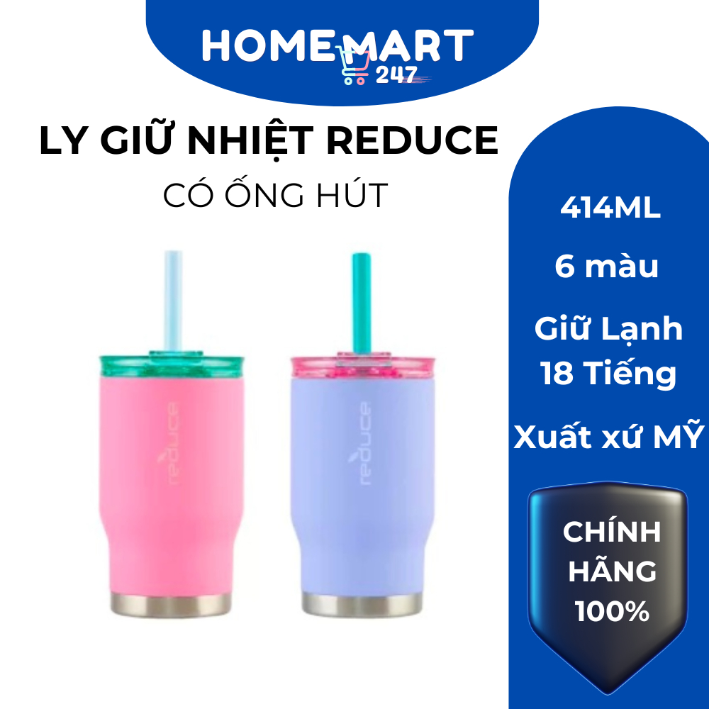 LY GIỮ NHIỆT REDUCE CÓ ỐNG HÚT 414ML CHÍNH HÃNG MỸ | Shopee Việt Nam