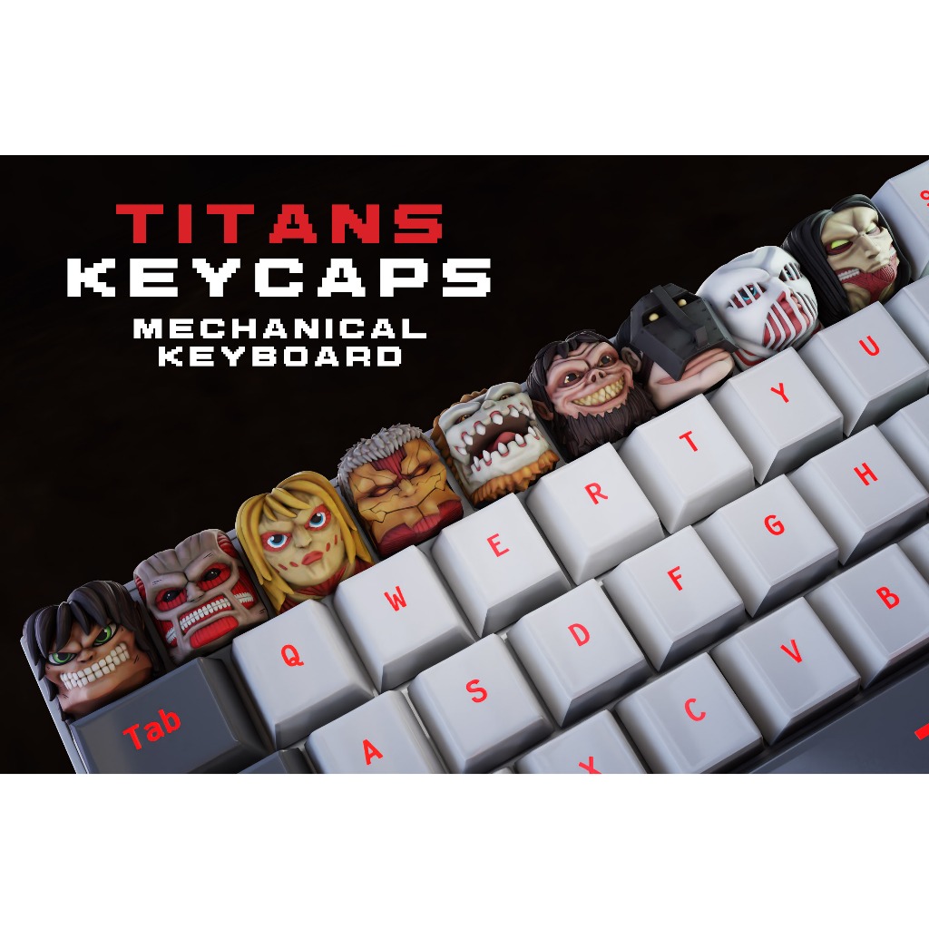 Keycap Attack on Titan (Titan Tiến Công-Titan Đại Hình-Titan Hình Nữ ...
