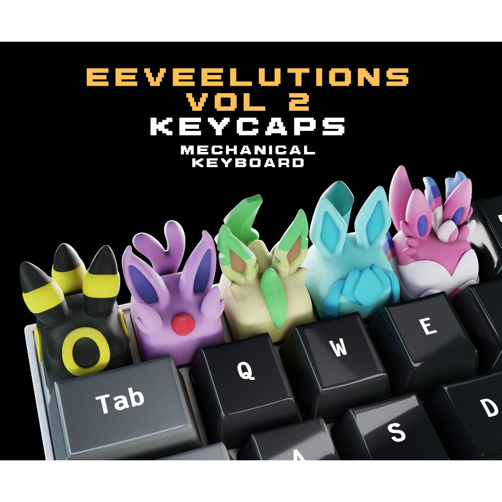 Keycap Pokemon (Umbreon-Espeon-Leafeon-Glaceon-Sylveon) hàng handmade ...