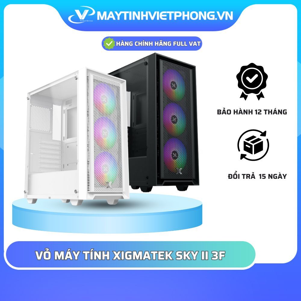 [FULL VAT] VỎ MÁY TÍNH / VỎ CASE XIGMATEK SKY II 3F - GAMING ATX, KÈM ...