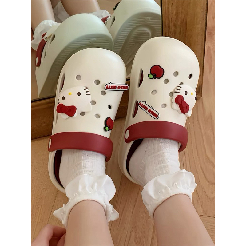 GIAO NGAY Dép sục,dép cross hình hello kitty phong cách Ulzzang đế 5cm ...