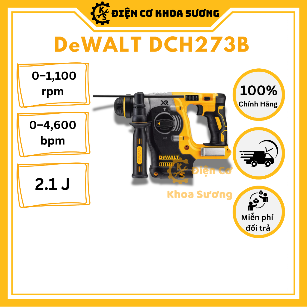 Máy khoan bê tông cầm tay 20V Dewalt DCH273B - Hàng chính hãng | Shopee ...
