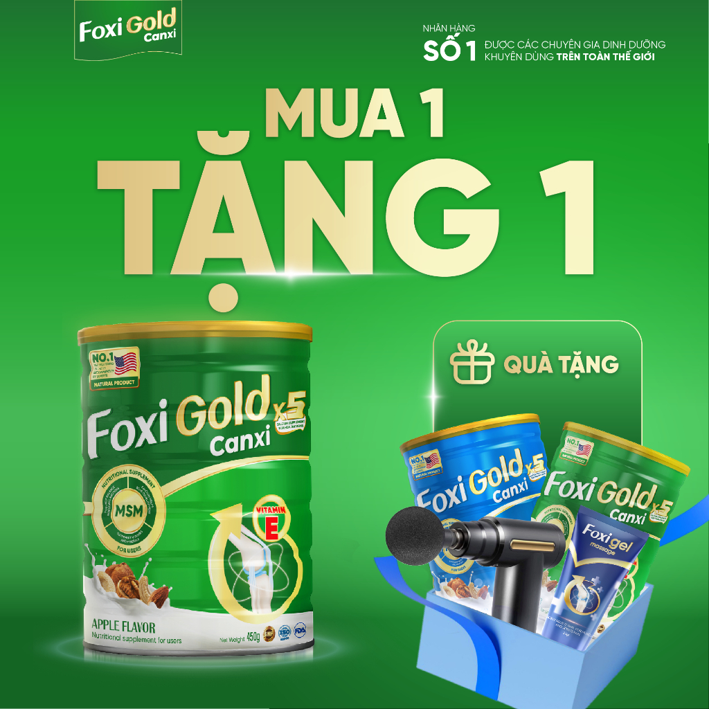 Sữa bột xương khớp Foxi Gold Canxi nhập Mỹ, Sữa hạt thuần chay hương vị ...