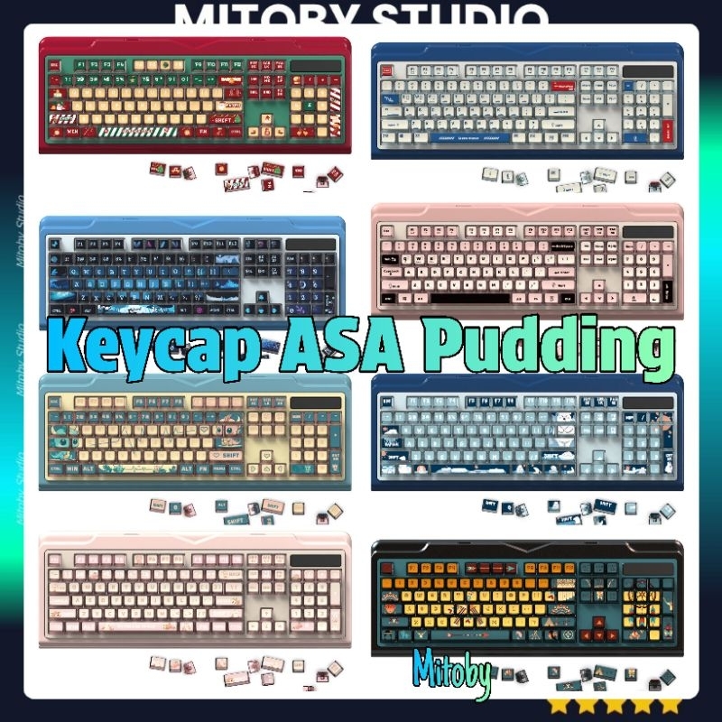 Keycap ASA Pudding xuyên led Indian nút bấm bàn phím cơ Mitoby Studio ...
