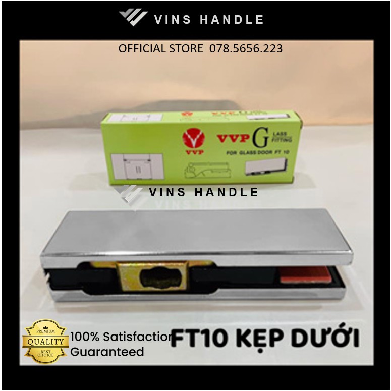 Kẹp Kính Cường lực VVP Kẹp dưới FT10 - Kẹp Dưới VVP Mã FT10 Cho Cửa kính Thuỷ Lực Kính 10-12mm ...