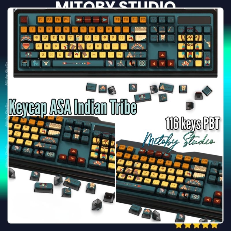 Keycap ASA Pudding xuyên led Indian nút bấm bàn phím cơ Mitoby Studio ...