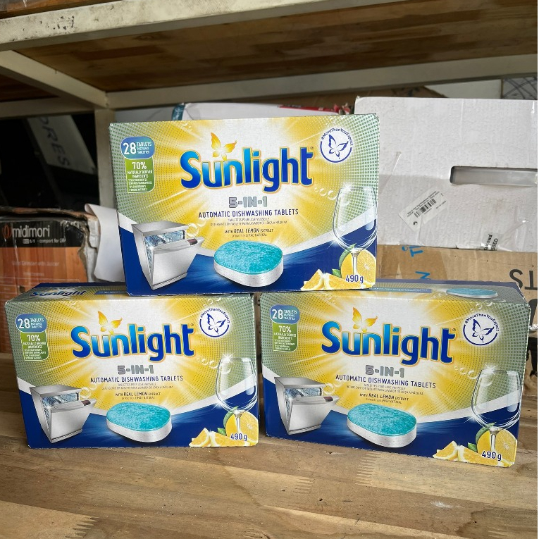 [GIÁ TỐT] Combo 3 Hộp Viên Rửa Chén Bát Sunlight 5 in 1 Dành Cho Máy ...