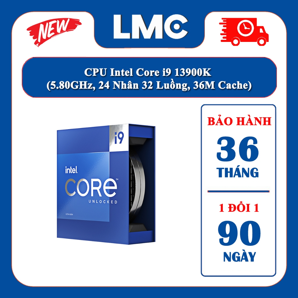 CPU Intel Core I9 13900K (5.80GHz, 24 Nhân 32 Luồng, 36M Cache, Raptor ...