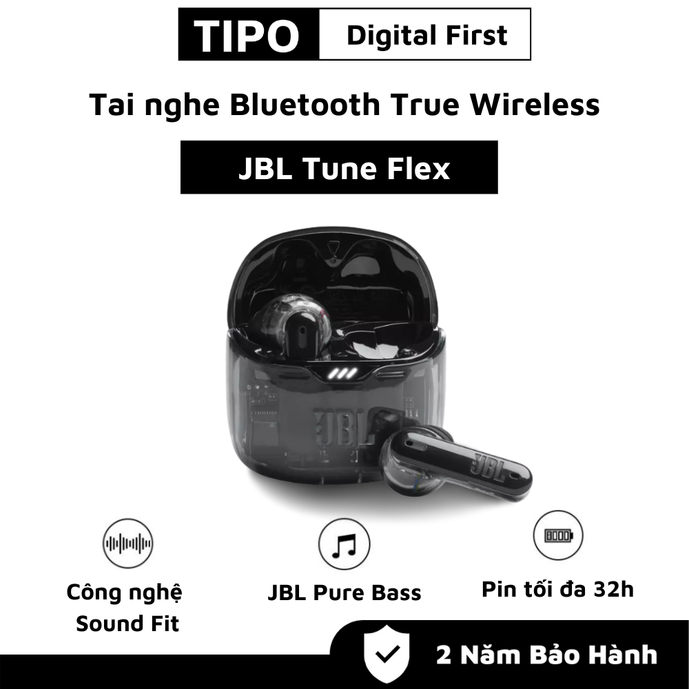 Tai nghe Nhét Tai Không Dây Bluetooth JBL Tune Flex TWS Pin Trâu 8H ...