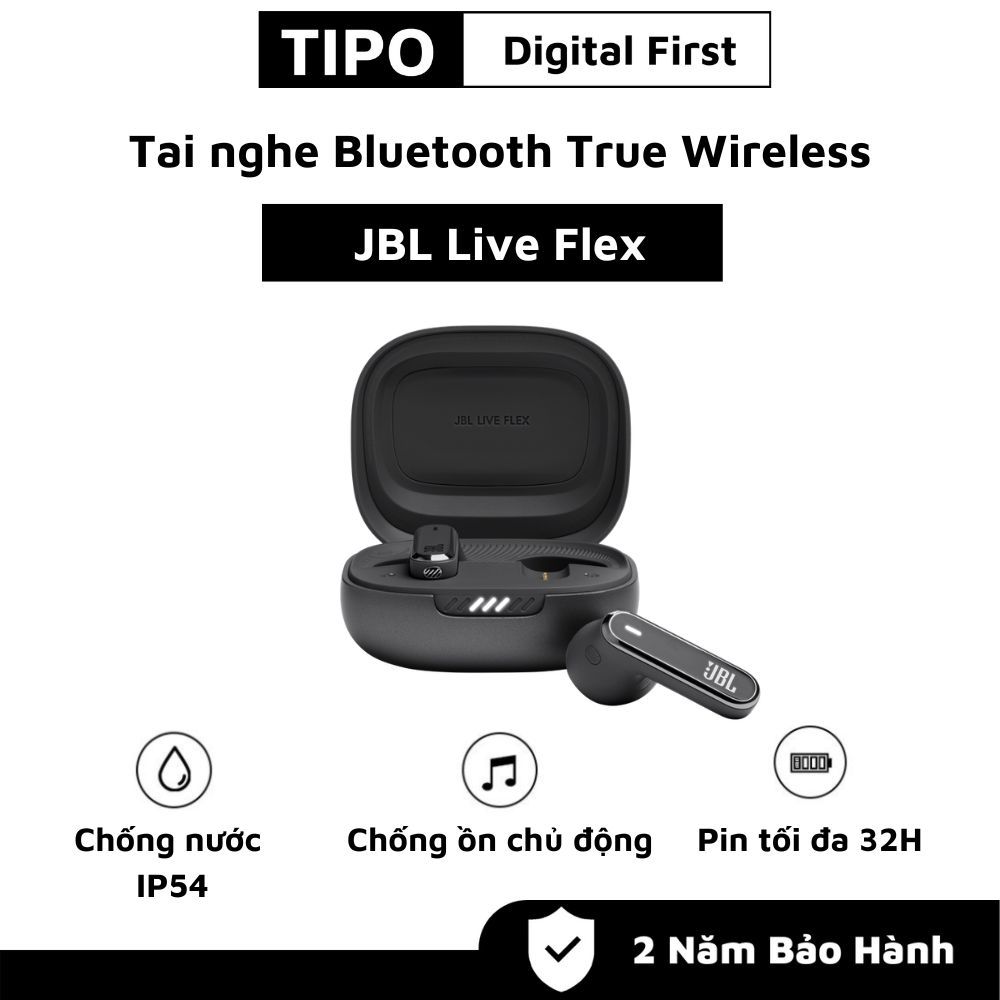 Tai nghe Nhét Tai Không Dây Bluetooth JBL Live Flex TWS Chống Nước IP54 Chống Ồn Pin Tối Đa 32H ...