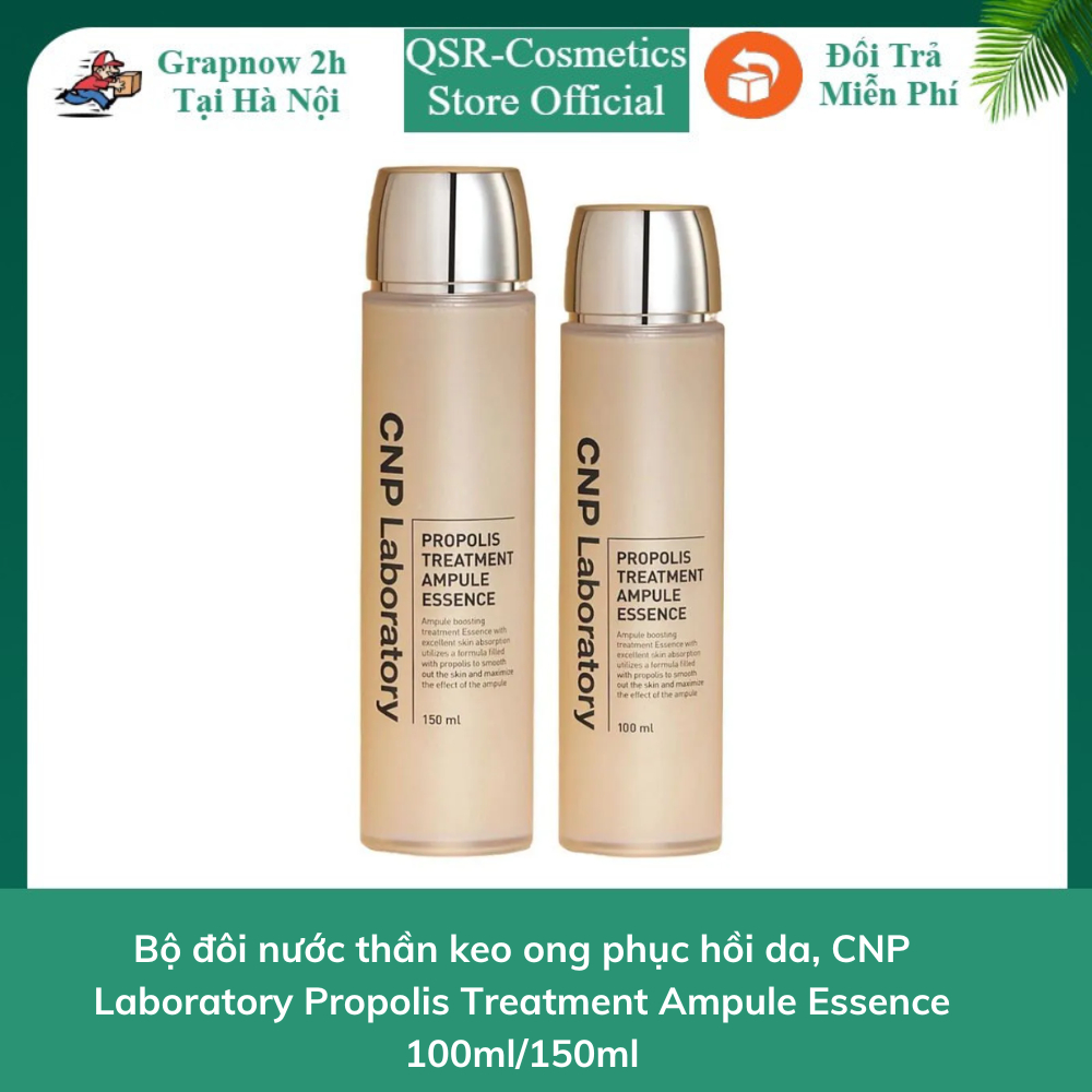 Bộ đôi nước thần keo ong phục hồi da, CNP Laboratory Propolis Treatment Ampule Essence 100ml ...
