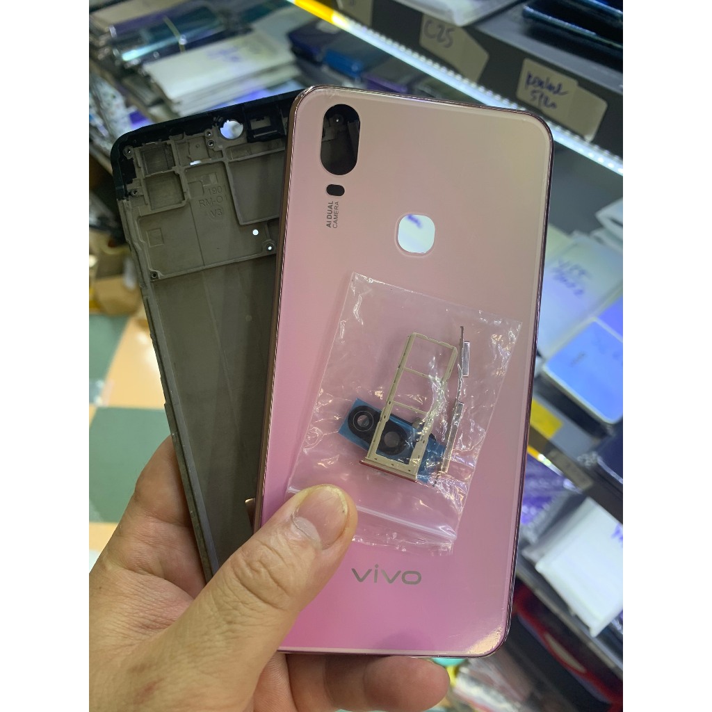 Full bộ xương vỏ vivo Y11 zin gồm lưng ,sườn, phím, bộ kính camera ...