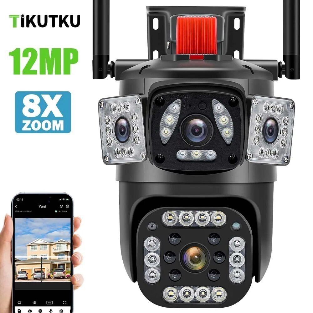 Camera IP Wifi Không Dây App OKampro 4 Mắt Xem 3 Màn Hình-- 39led,quay ...