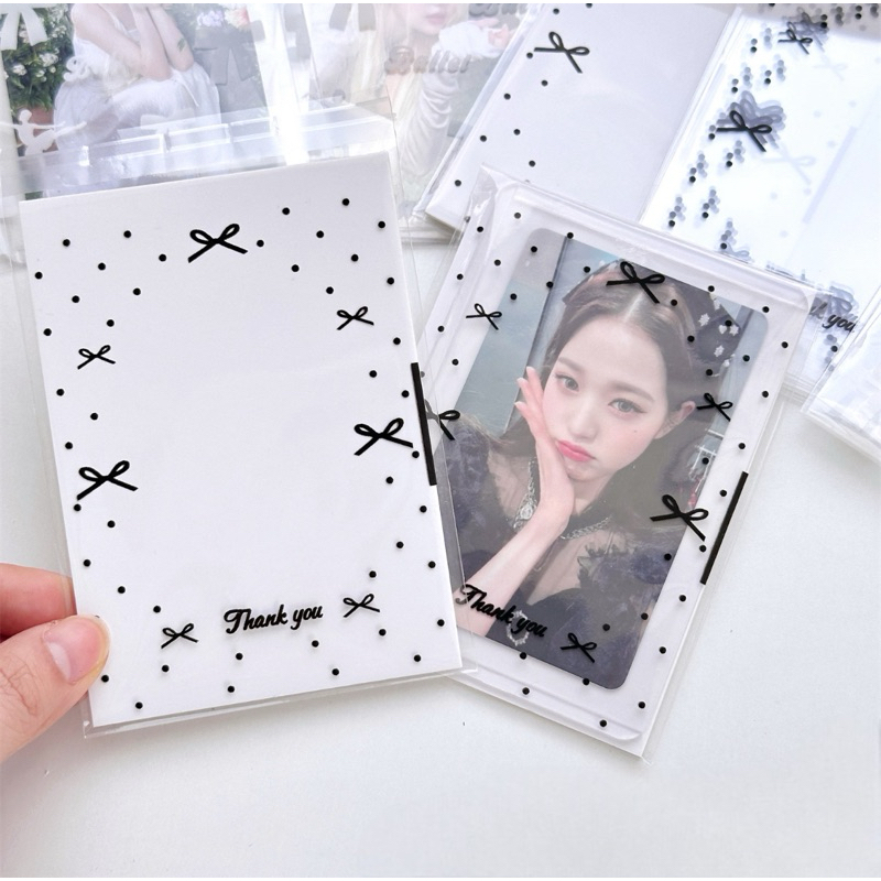 Set 20 Túi kính trong nơ thank you, túi kính dán decor card | Shopee ...