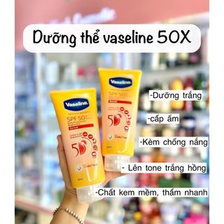 Kem chống nắng body Vaseline 50X SPF 50 PA++Thái Lan mẫu mới nhất bật ...