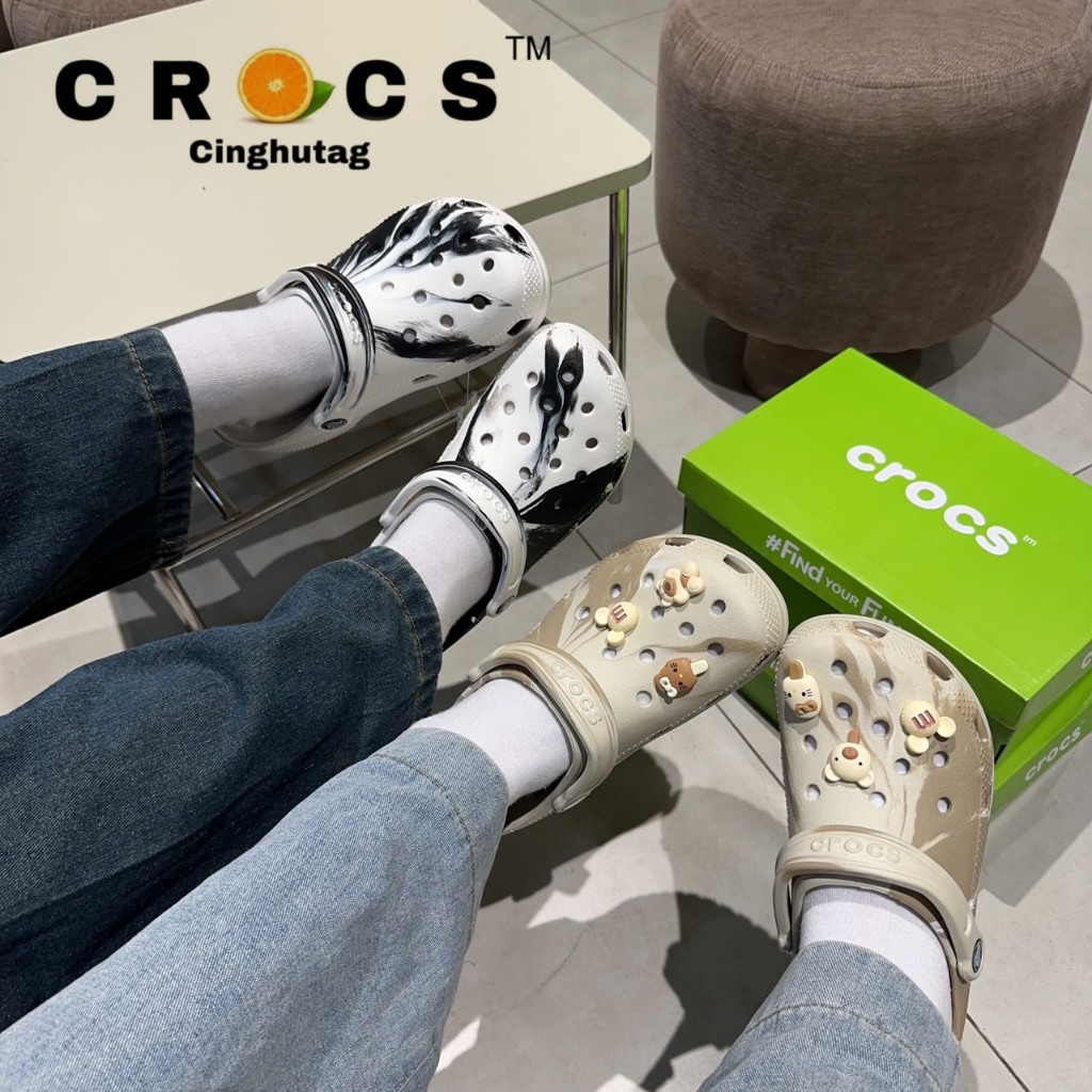 Dép crocs ,[CHÍNH HÃNG] dép crocs hàng đẹp mới keng tặng kèm 6 sticker ...