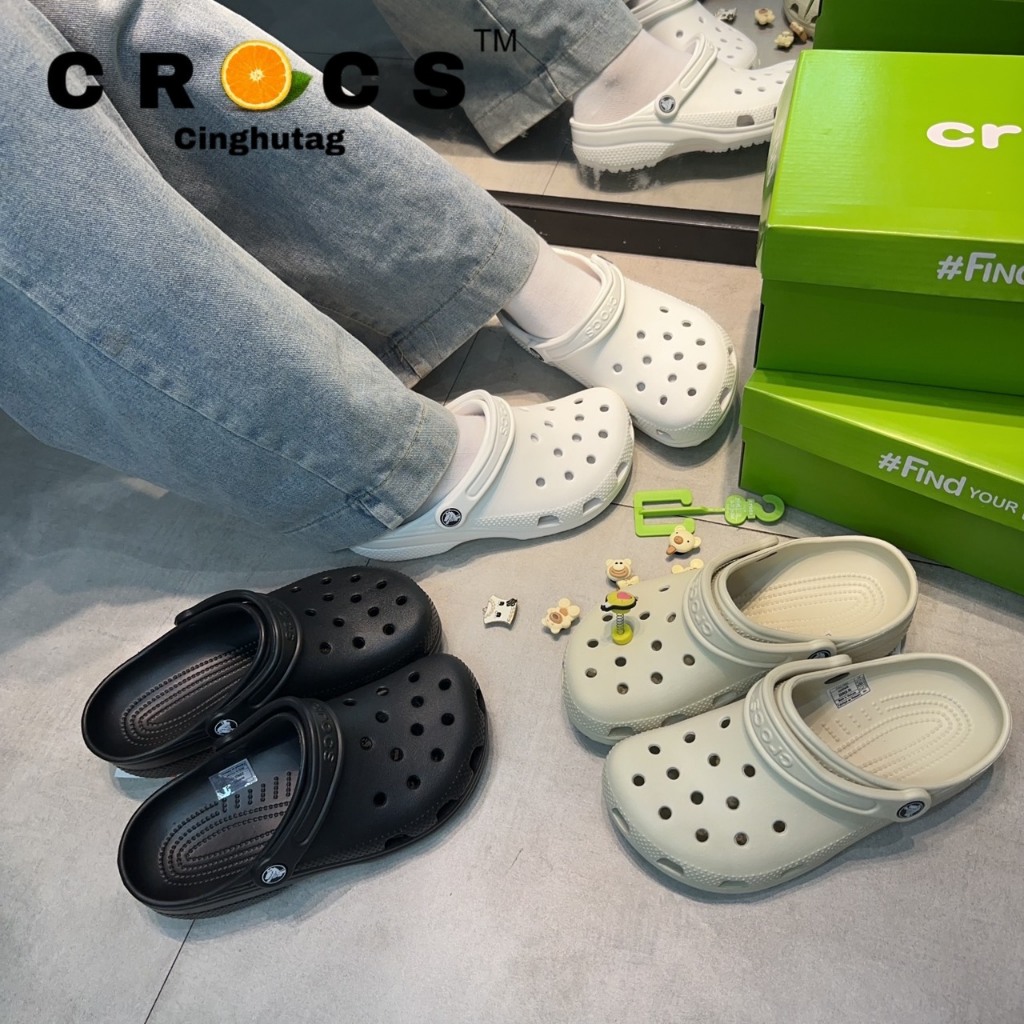 Dép Crocs CHÍNH HÃNG Dép Crocs classic hàng chuẩn tặng kèm chram ...