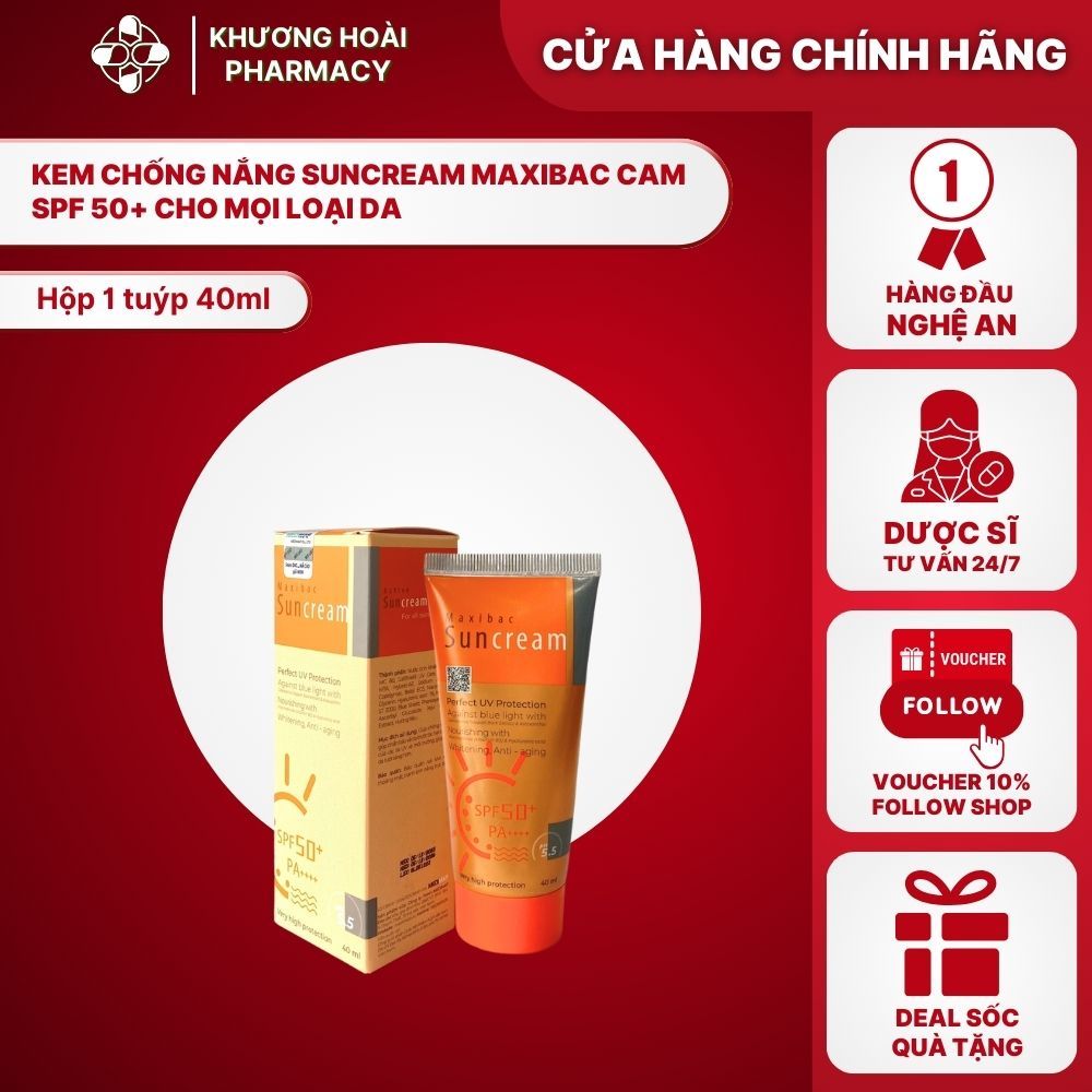 KEM CHỐNG NẮNG SUNCREAM MAXIBAC Giúp Chống Nắng Bảo Vệ Da | Shopee Việt Nam
