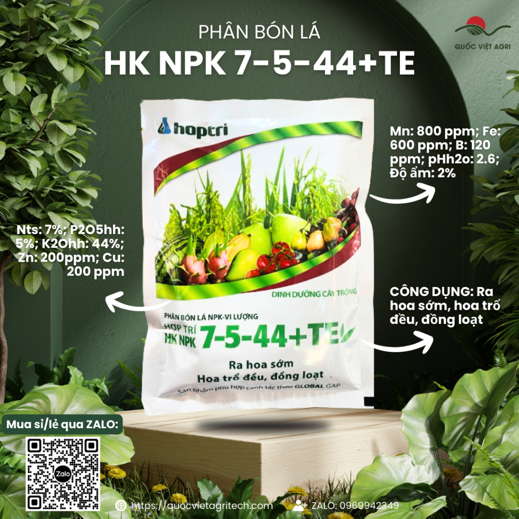 Phân Bón Lá - HK NPK 7-5-44+TE - 250g | Shopee Việt Nam