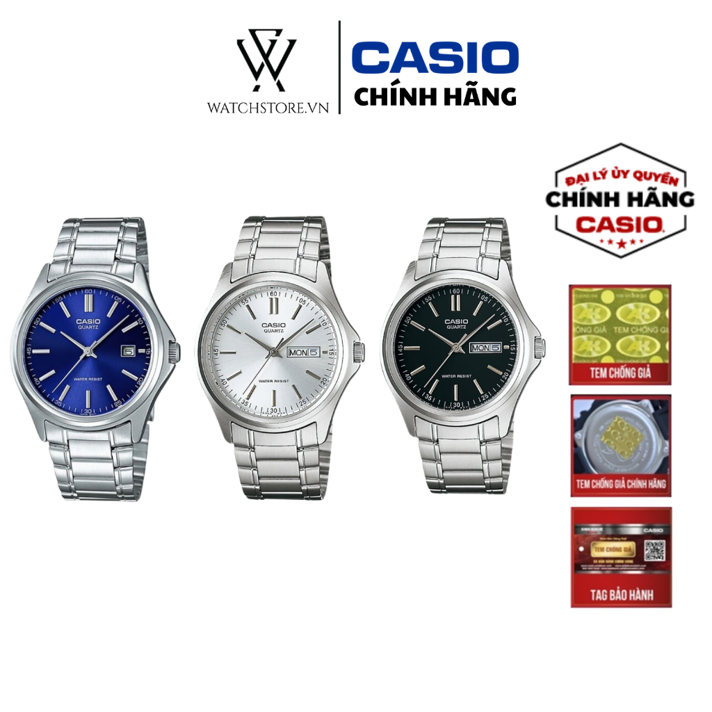 Đồng Hồ Nam Casio MTP-1239 Sang Trọng Mạnh Mẽ Mặt Kính Khoáng 38.5mm ...