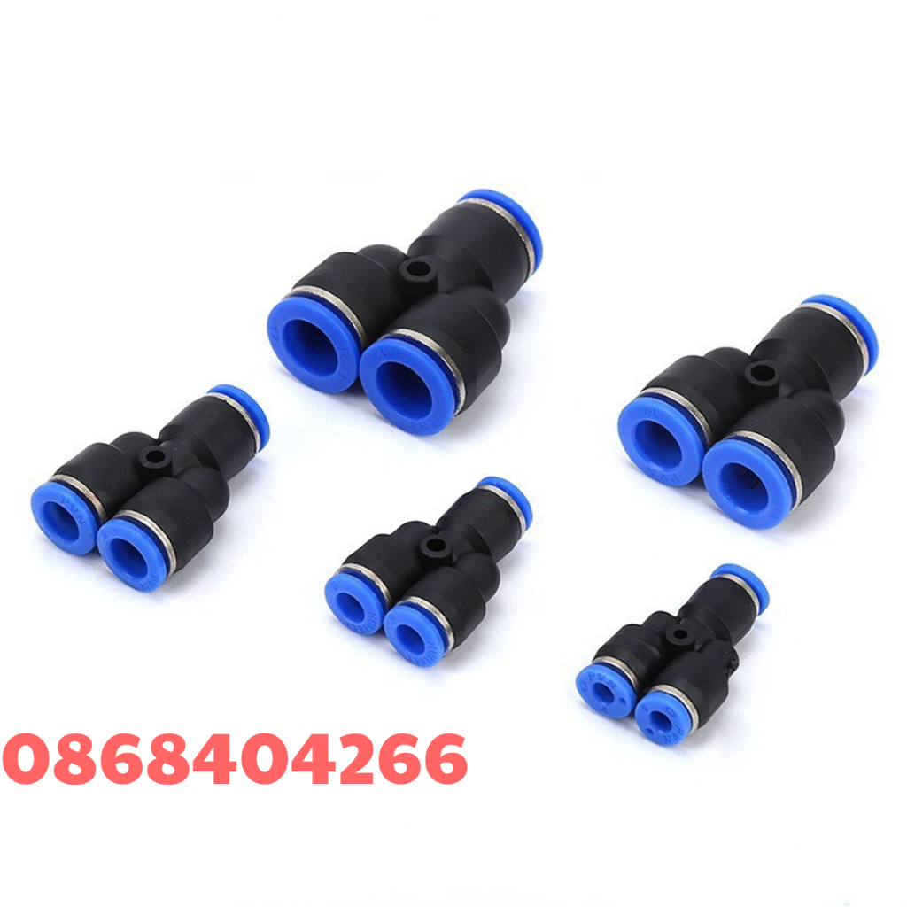 Đầu nối khí nén Chữ Y - Cút nối chữ Y PY4/ PY6/ PY8/ PY10/ PY12 ...