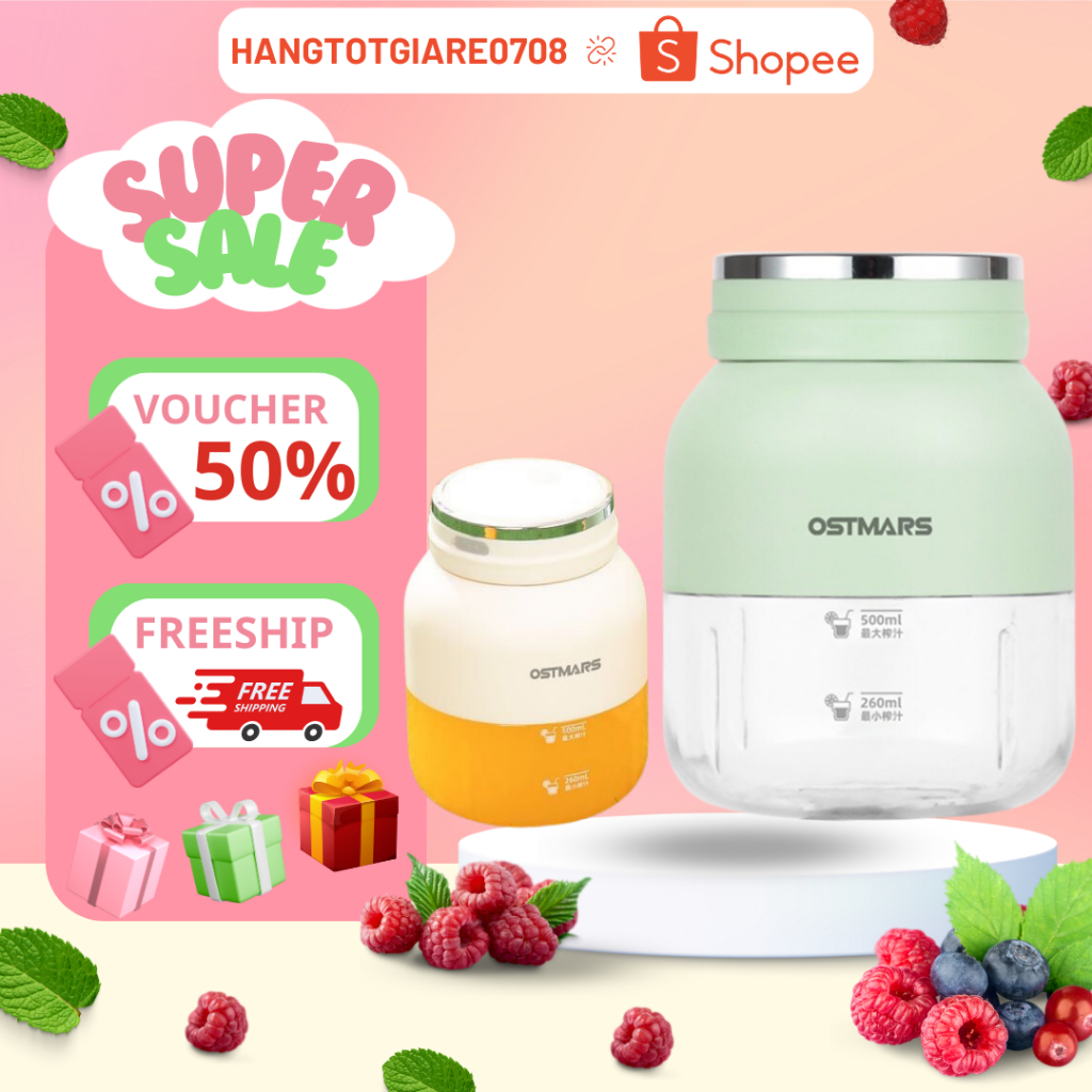 Máy Say Sinh Tố Cầm Tay Mini Sạc Tích Điện, Máy Xay Mini Cầm Tay ...