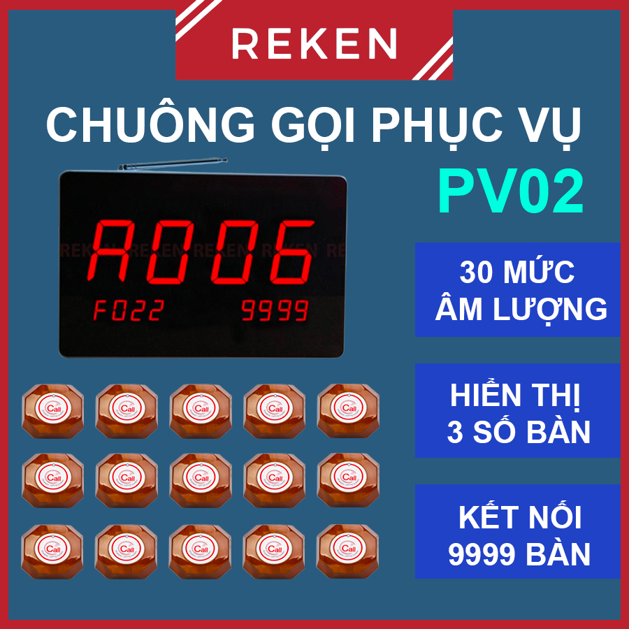 Chuông gọi phục vụ bàn cho nhà hàng, cơ sở y tế PV02 | Shopee Việt Nam