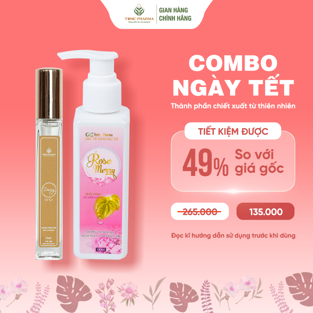 Combo Dung Dịch Vệ Sinh Phụ Nữ Rose Merry + Tinh dầu nước hoa vùng kín ...