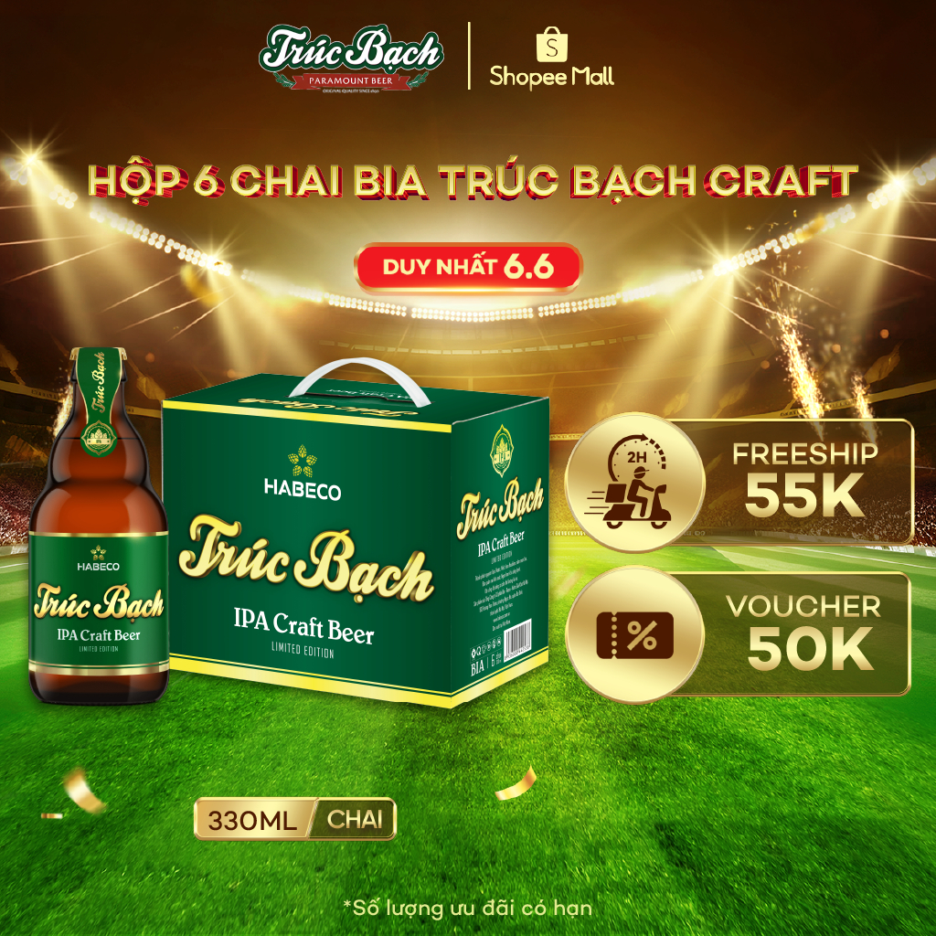 [Mã SGMST15K giảm đến 15K đơn 99K] HỎA TỐC HÀ NỘI - Hộp 6 chai bia Trúc ...
