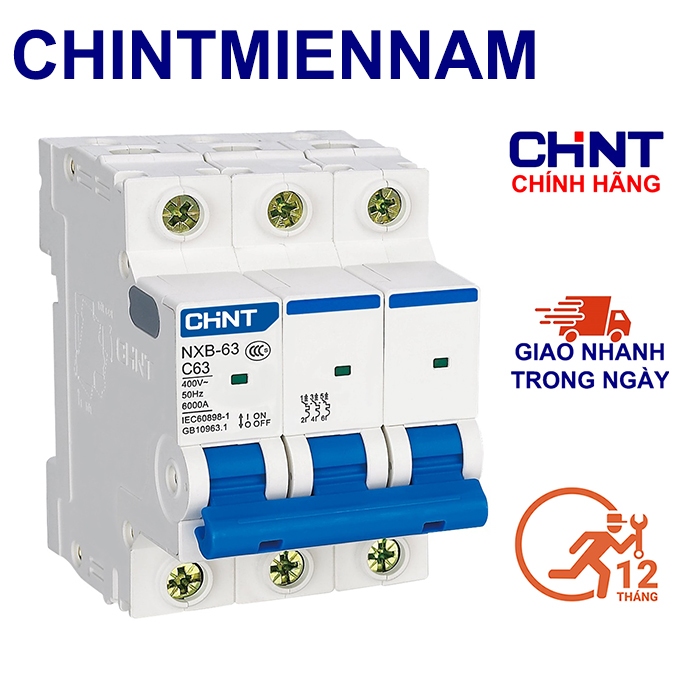 Cầu Dao Aptomat An Toàn MCB NXB-63 3P 6A-63A 3 Pha 6Ka Hãng CHINT | Shopee Việt Nam