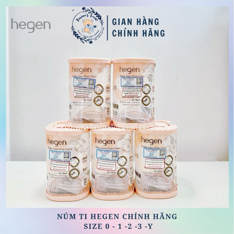 Núm ti Hegen fullbox & tách lẻ chính hãng đủ size cho bé 0-1-2-3-Y ...