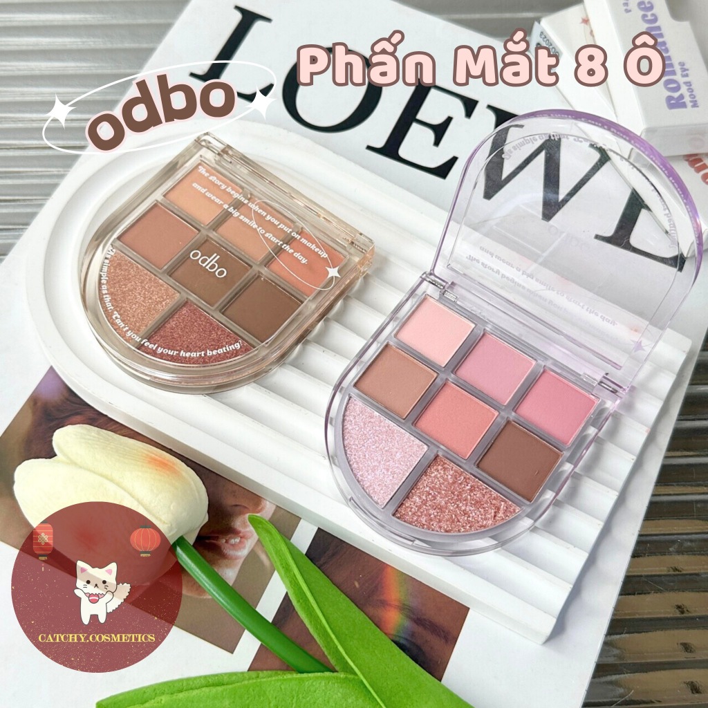 [ODBO] Bảng Phấn Mắt Odbo 8 Ô Romance Mood Nhũ Lì Hình Vòm Trong Suốt Eye Palatte 6g | Shopee ...
