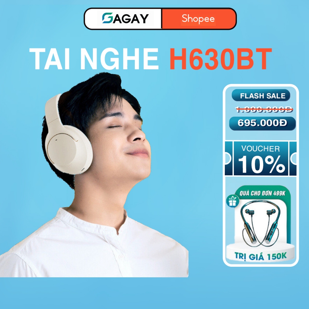 Tai nghe chụp tai H630BT âm thanh chất lượng cao , tai nghe bluetooth 5 ...