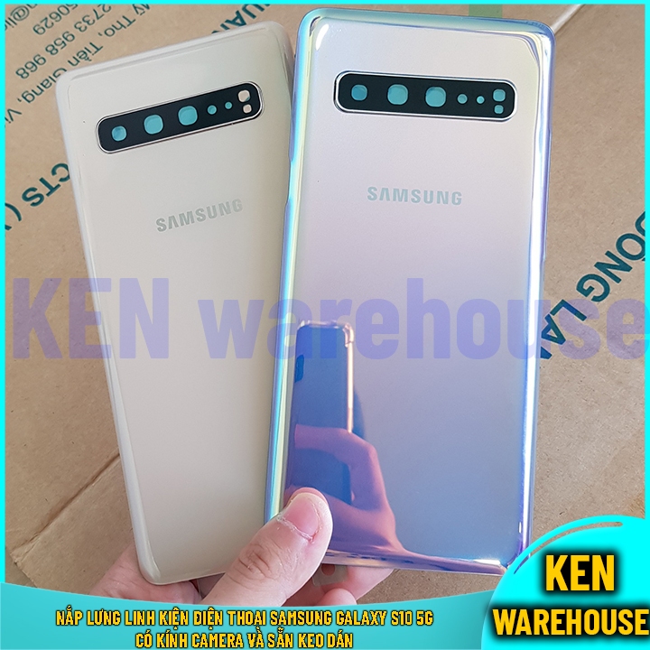 SS S10 5G Nắp Lưng Linh Kiện Điện Thoại Samsung Galaxy S10 5G Có Kính Camera Và Sẵn Keo Dán ...
