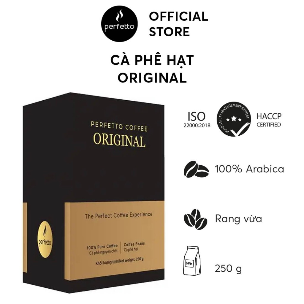 [Perfetto Coffee] Cà phê hạt Perfetto Original (250g) | Shopee Việt Nam