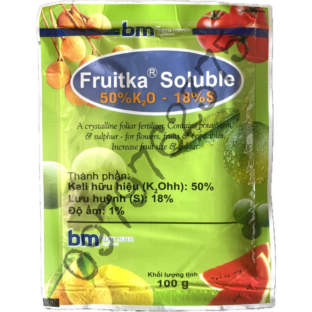 Phân Kali Sulphat - Kali Sunphat K2SO4 - Fruitka Soluble - 100g ...