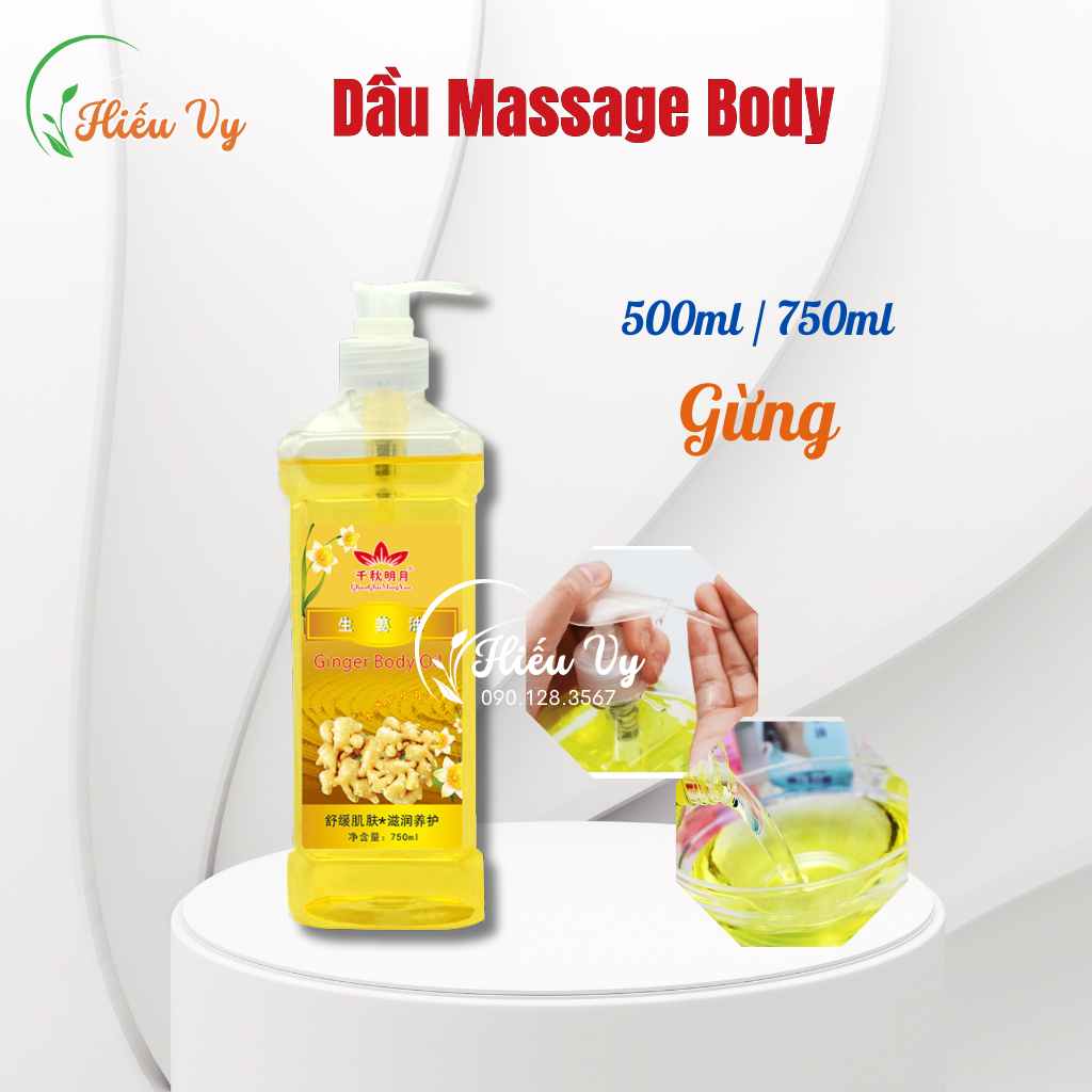 Dầu Massage Body Gừng Trơn 500ml/750ml 100% Thiên Nhiên - Dầu Matxa ...
