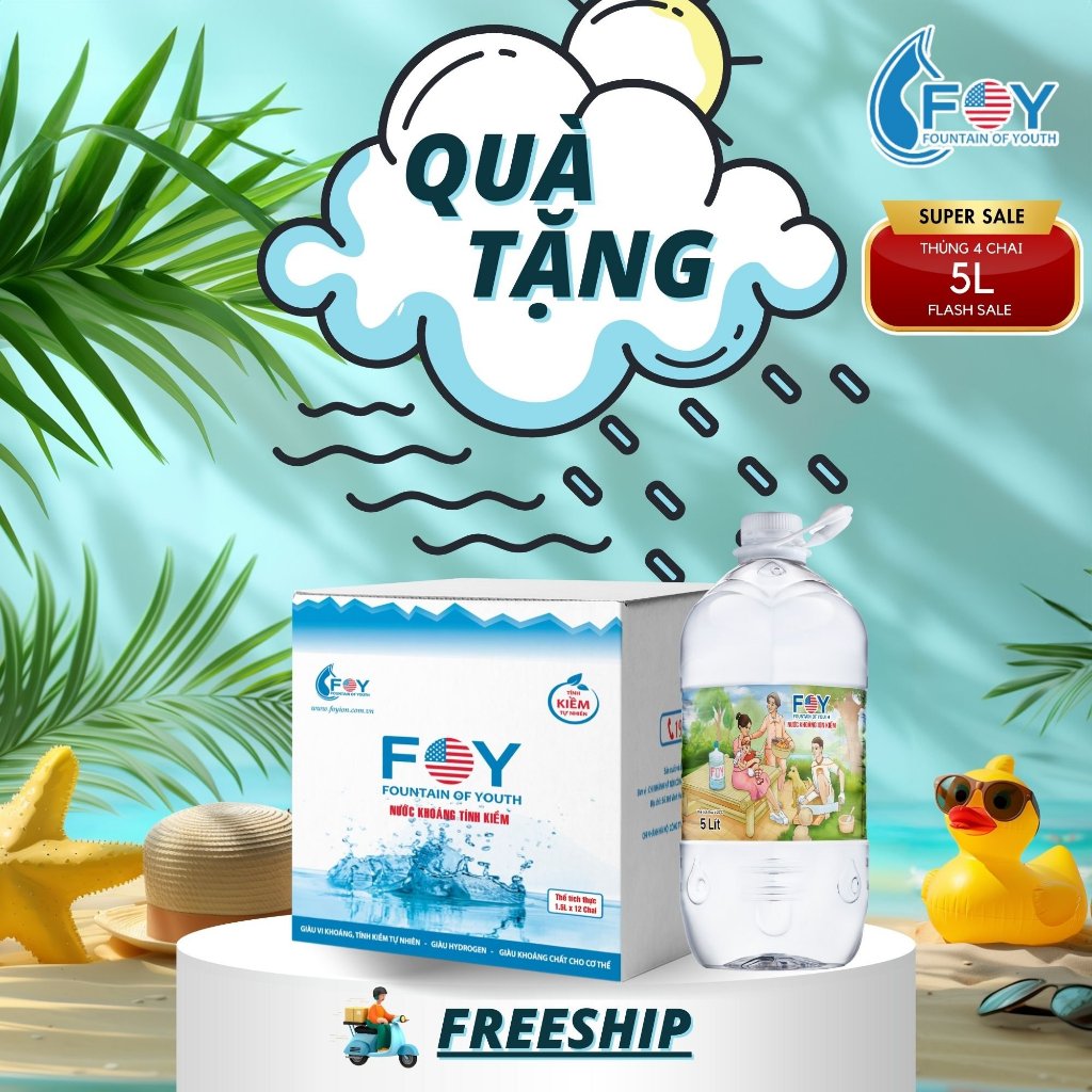 [QUÀ TẶNG] Thùng 4 Chai Nước kiềm FOY Artist Series 2024 loại 5L ...