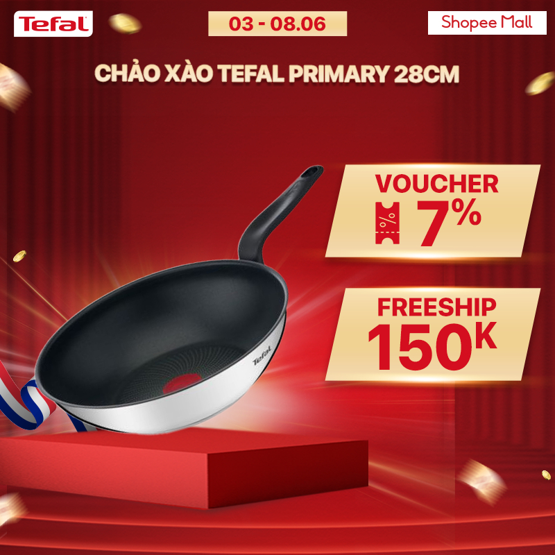 Chảo xào inox chống dính đáy từ Tefal Primary 28cm | Shopee Việt Nam