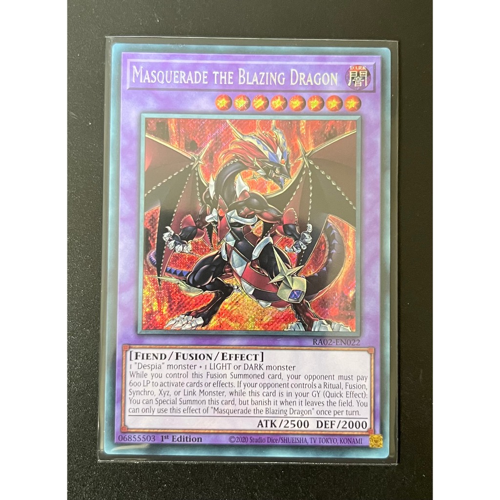 [Thẻ bài Yugioh] - [TCG-UK] - RA02-EN022 - Masquerade the Blazing Dragon | Shopee Việt Nam