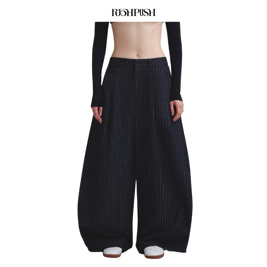 Quần Denim Hoạ Tiết Sọc Form Rộng PUSH PUSH STRIPES PANTS (Đen Xám) | Shopee Việt Nam