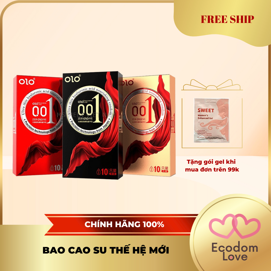 Bao cao su siêu mỏng 001 zerOLOne Gân Gai nhiều gel bôi trơn kéo dài ...
