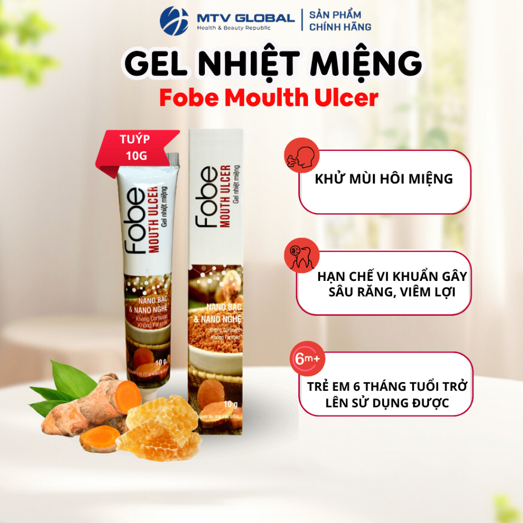 Gel Nhiệt Miệng Fobe Mouth Ulcer Giúp Giảm Nhiệt Miệng Nhanh Chóng 10g ...