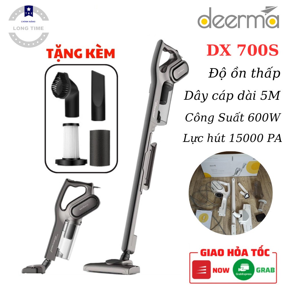 Máy Hút Bụi Cầm Tay Deerma DX700S DX700 DX900 600W 15000Pa 3 loại đầu hút BH 12 tháng chính hãng ...