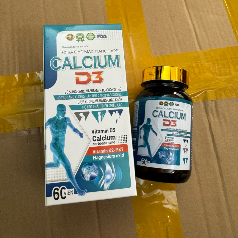 Viên uống EXTRA CADIMAX NANOCARE CALCIUM D3 hộp 60 viên | Shopee Việt Nam