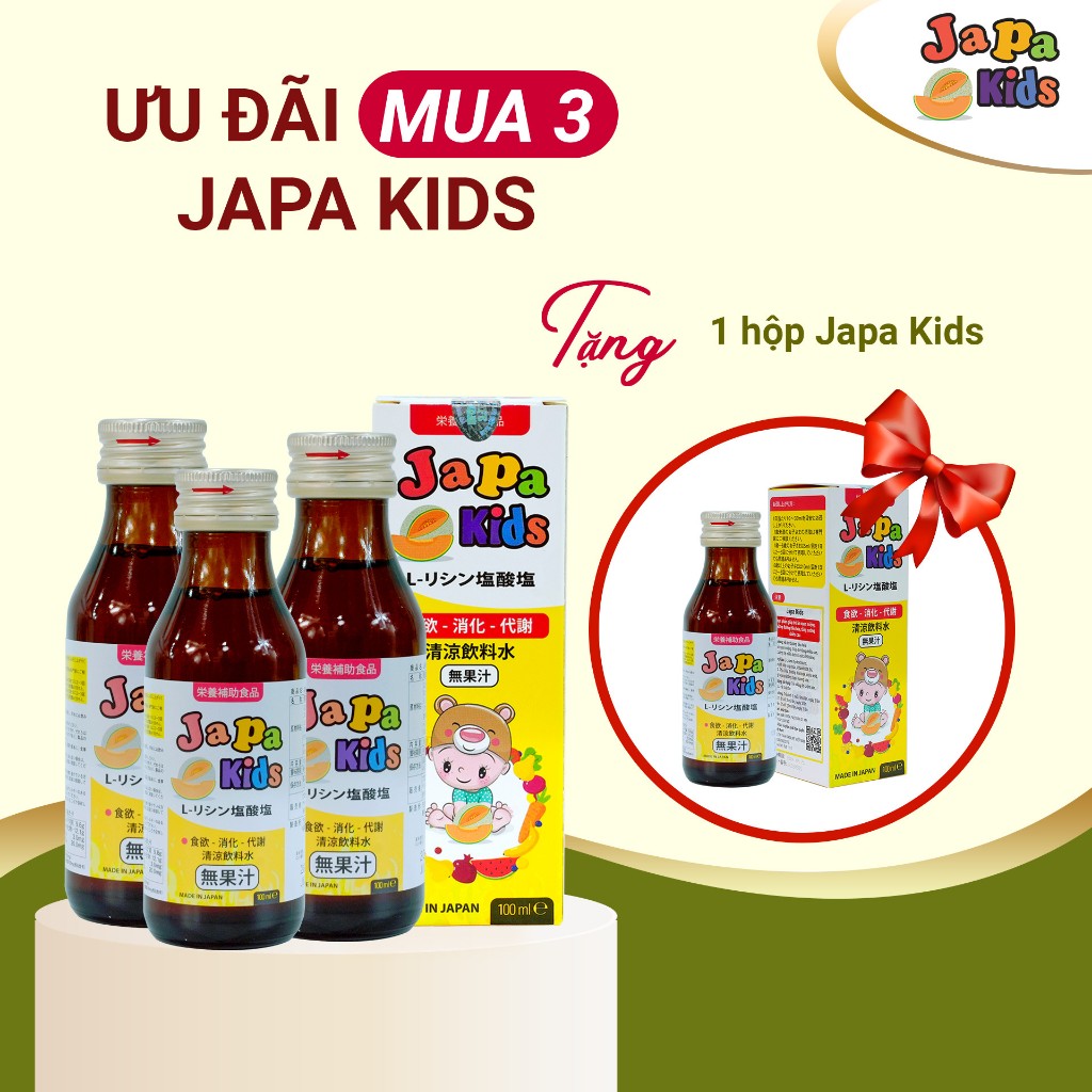 [ Combo 3 Tặng 1 ] Siro Japa Kids Kích Thích Ăn Ngon, Tăng Chiều Cao ...