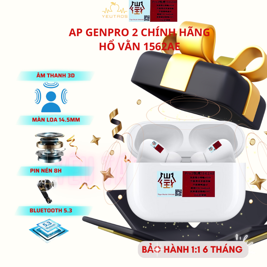 Tai Nghe Chính Hãng Hổ Vằn Airoha Chip 1562AE, Pin 8h, Âm Thanh 3D ...