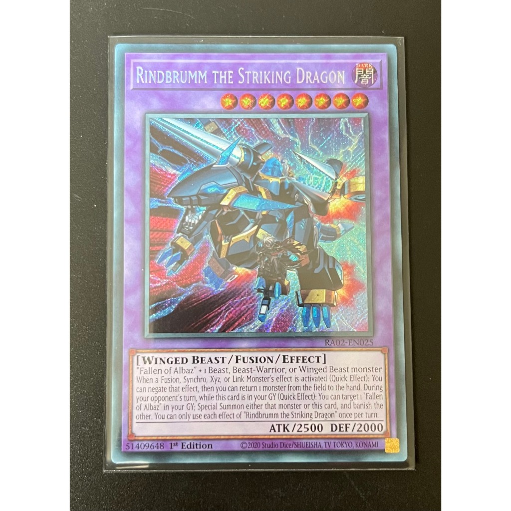 [Thẻ bài Yugioh] - [TCG-UK] - RA02-EN025 - Rindbrumm the Striking Dragon | Shopee Việt Nam