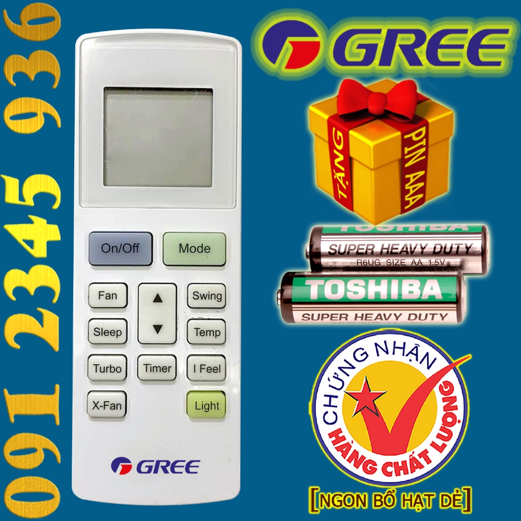 Remote GREE - Điều khiển GREE "HÀNG ĐẸP" cho điều hòa. (Mẫu số 5 ...